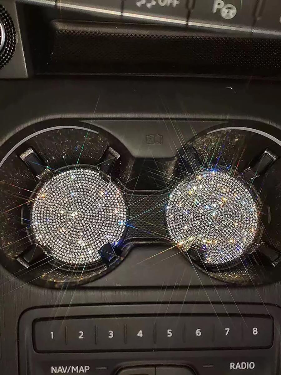 1pc Rhinestone Decor Car Coaster | SHEIN USA