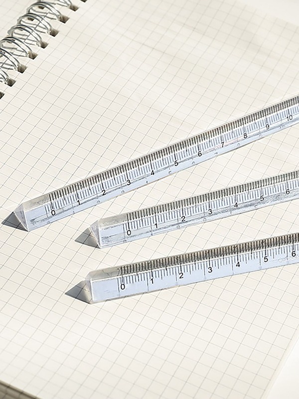 1pc Transparent Triangle Ruler Stationery School Supplies | SHEIN USA
