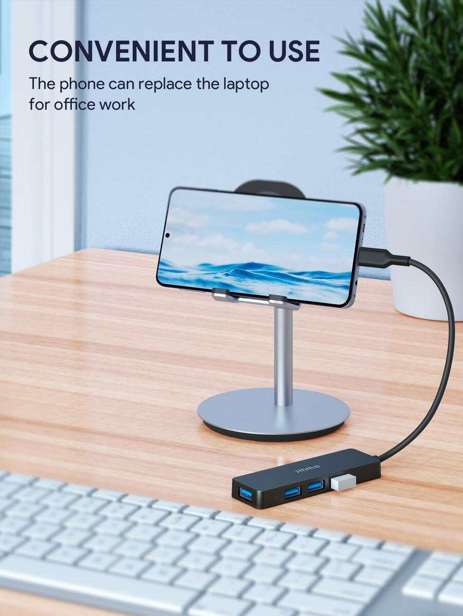 JMMO USB Hub,USB-C Hub With 4 USB 3.0 Ports,Type C To USB-A 4 Ports ...