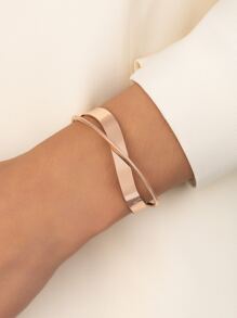 Solid Layered Cuff Bangle | SHEIN UK