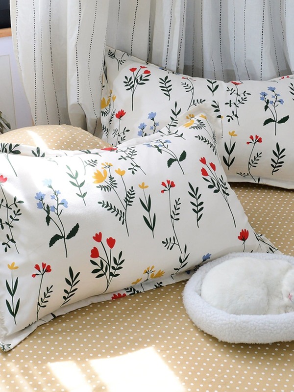 Floral Overlay Print Sheet Set | SHEIN UK