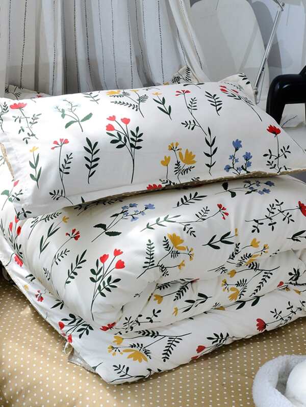 Floral Overlay Print Sheet Set | SHEIN UK