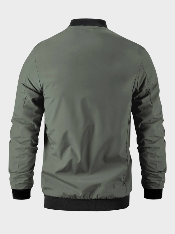 Manfinity Hypemode Men Letter Embroidery Bomber Jacket | SHEIN UK