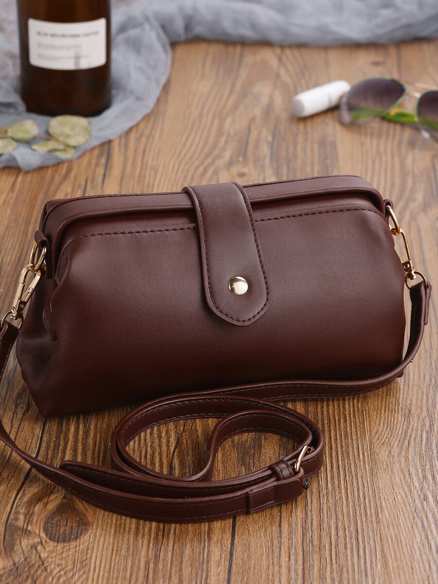 Minimalist Snap Button Crossbody Bag | SHEIN EUR