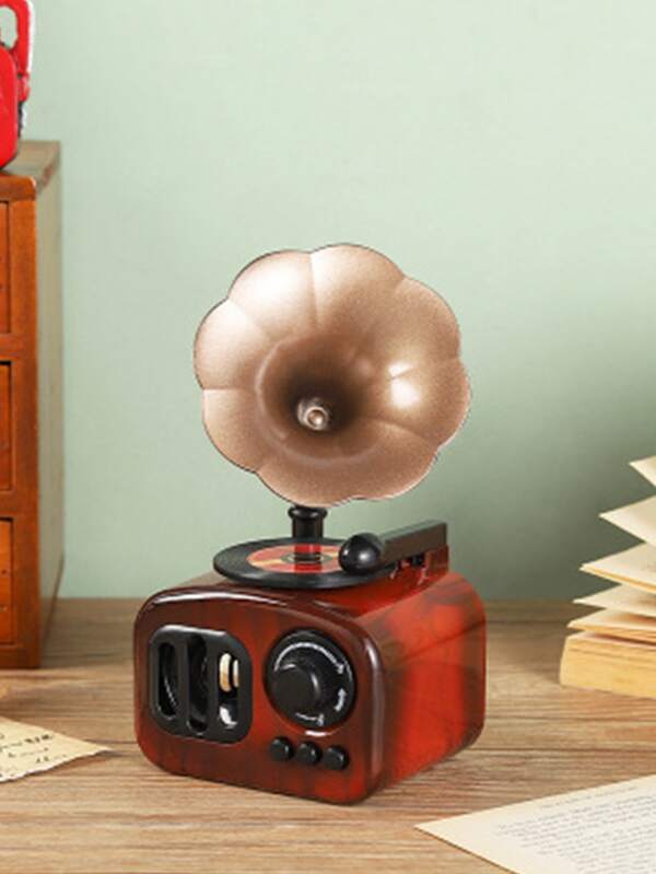 Retro Phonograph Design Music Box, Battery Not Included | SHEIN USA