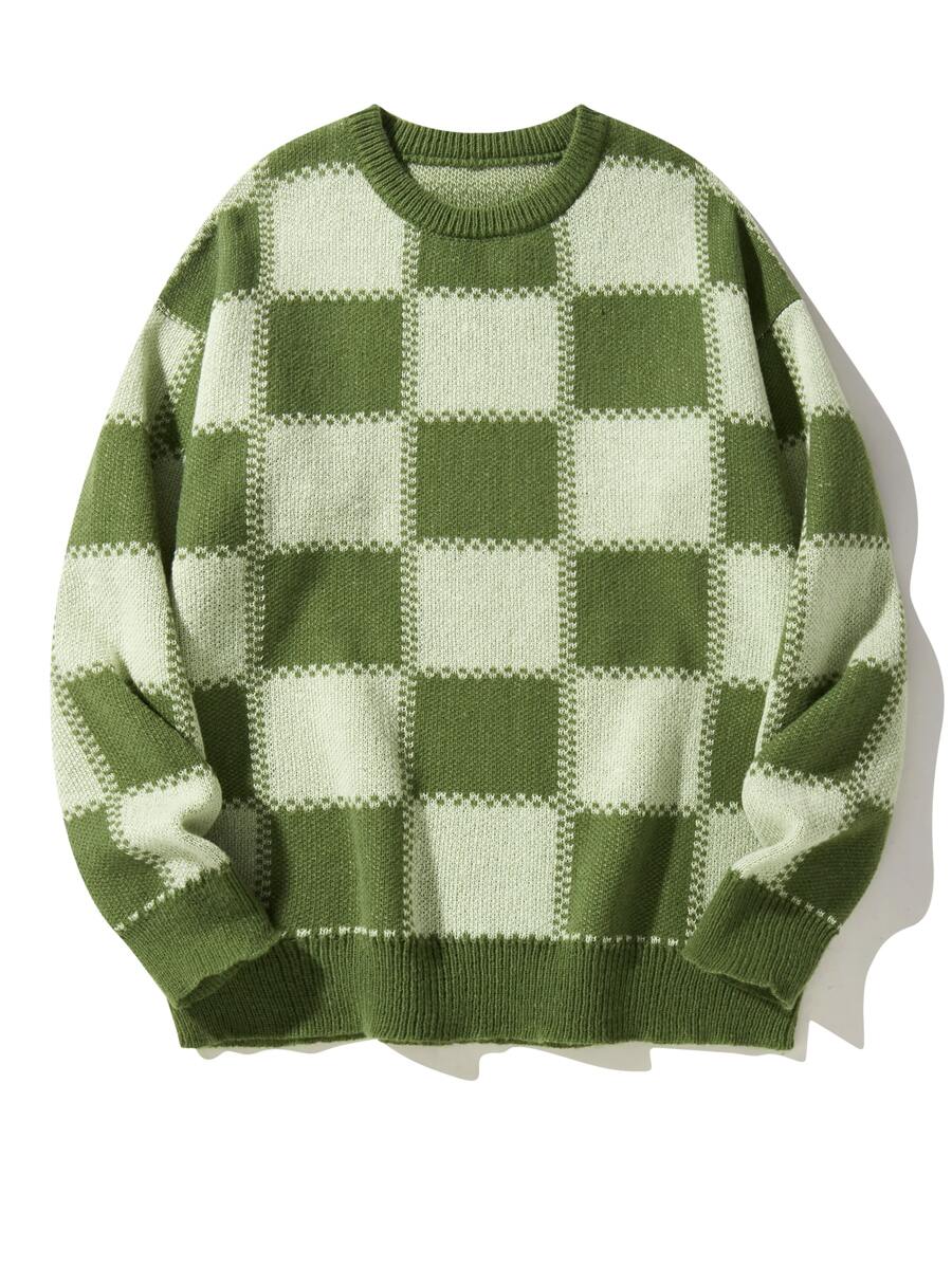 Chillumni Men Checker Pattern Sweater | SHEIN USA