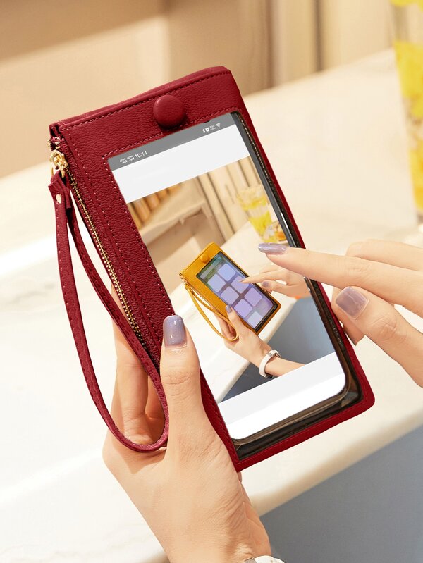 Neon Red Long Wallet | SHEIN USA