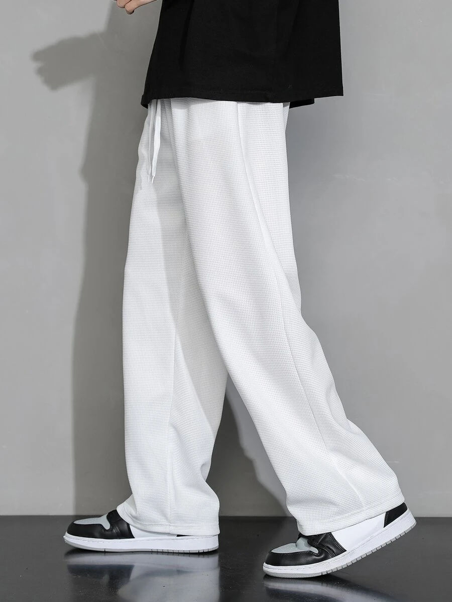 Men Drawstring Waist Straight Leg Pants | SHEIN USA