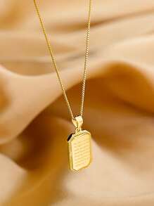 Rectangle Pendant Necklace | SHEIN UK