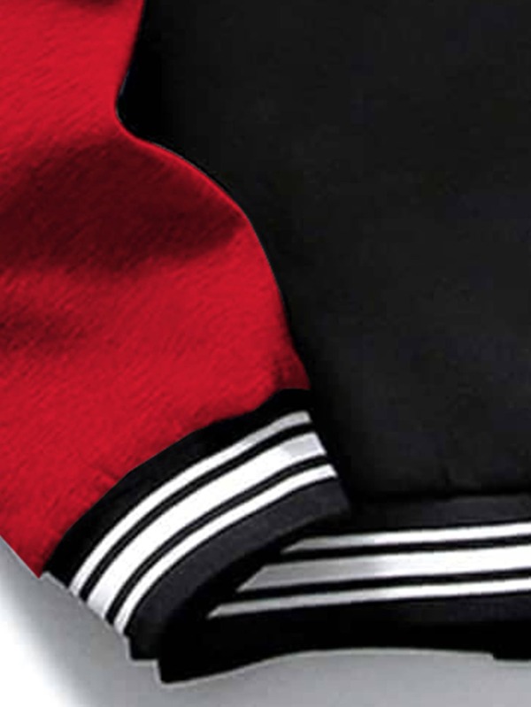 Manfinity Sporsity Men Letter Patch Detail Colourblock Thermal Lined Varsity Jacket Shein Uk