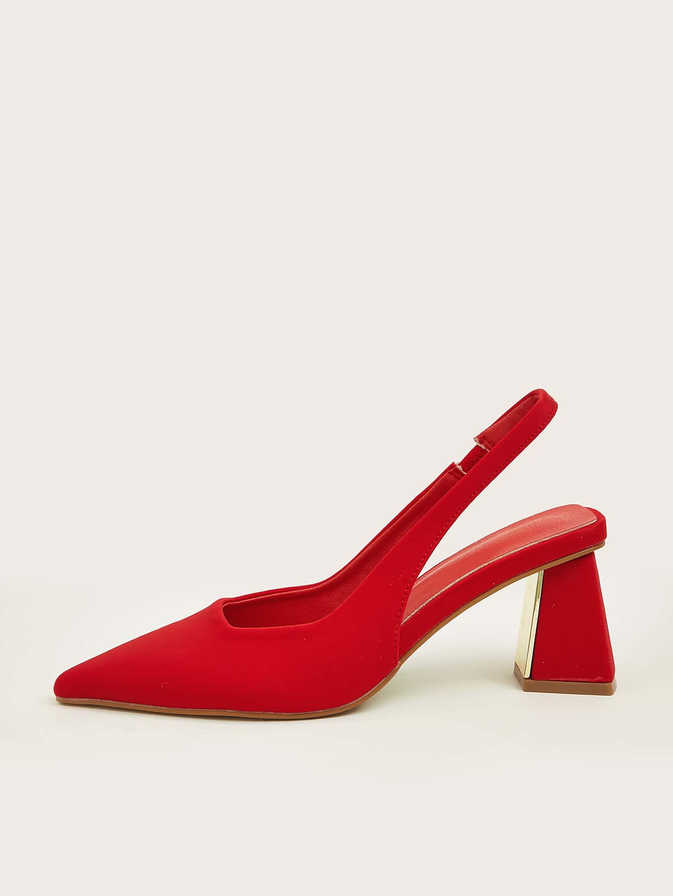 Zapatos de tacón rojo neón con punta en punta para mujer, zapatos de ...