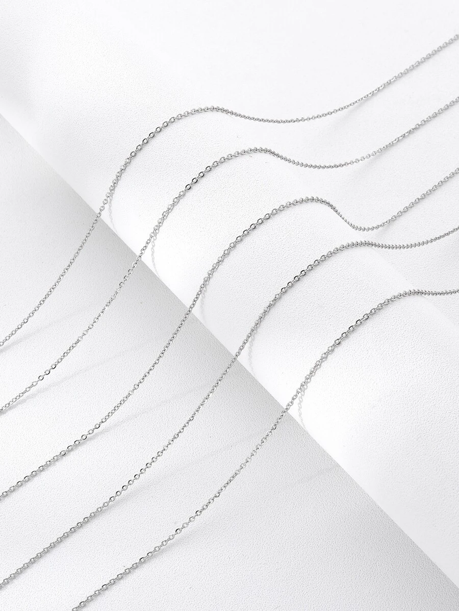 5pcs Minimalist Chain Necklace | SHEIN USA