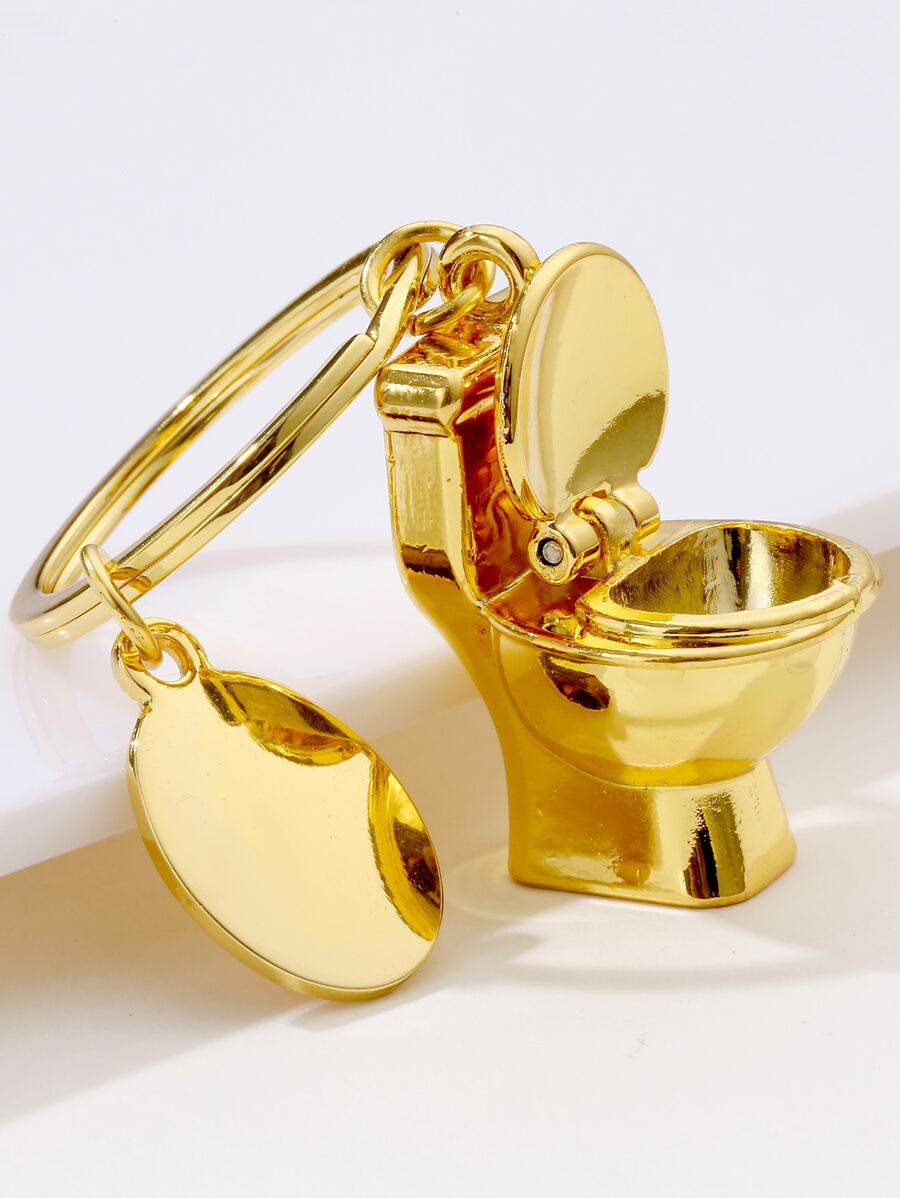 1pc Men's Creative Personality Toilet Shaped Keychain | SHEIN USA