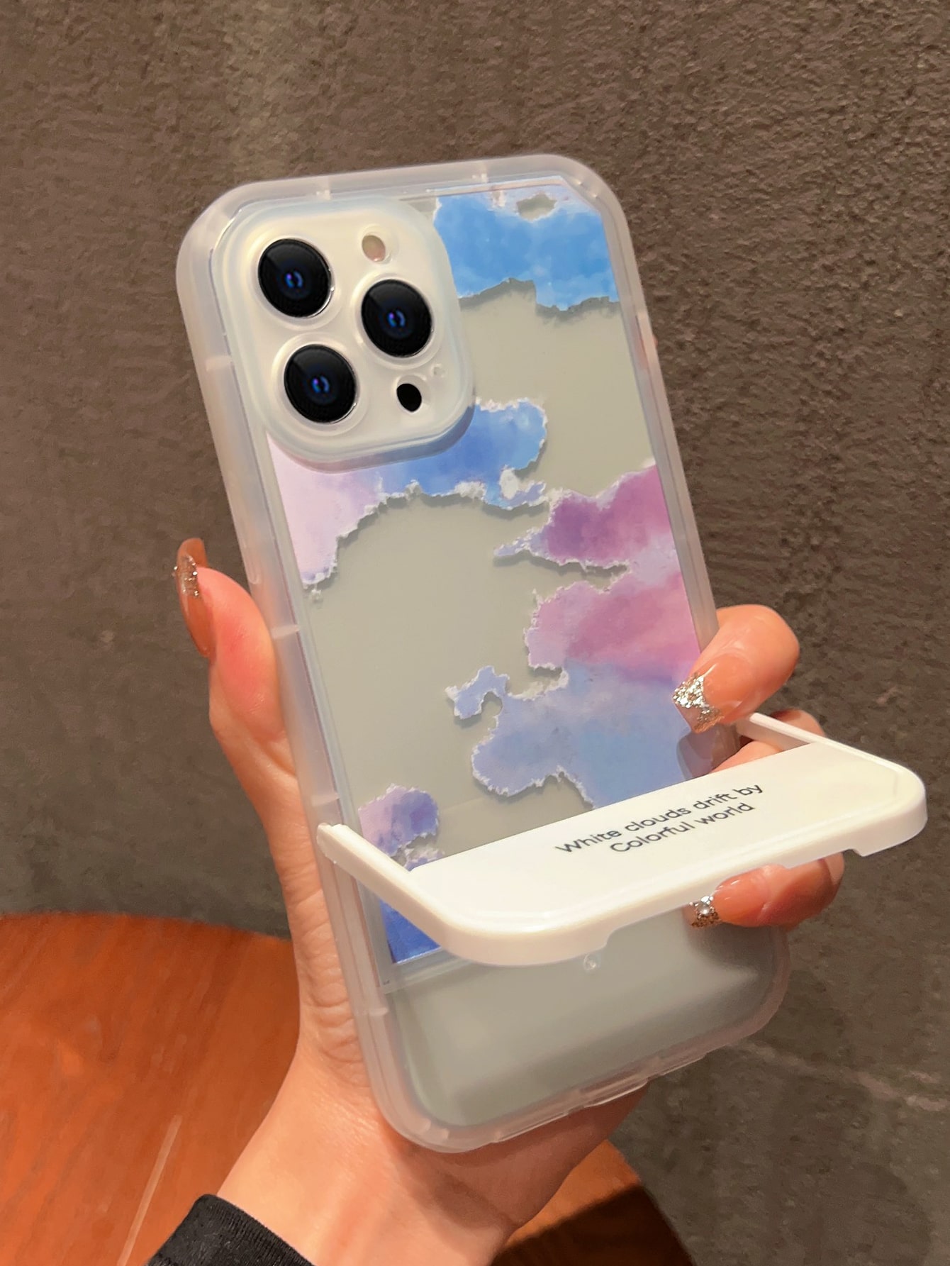 Cloud Pattern Phone Case With Holder