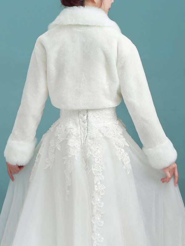 Solid Fuzzy Wedding Wrap | SHEIN USA