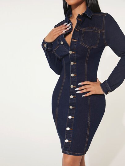 Shop Denim & Jean Dresses | Trendy Fashion | SHEIN USA