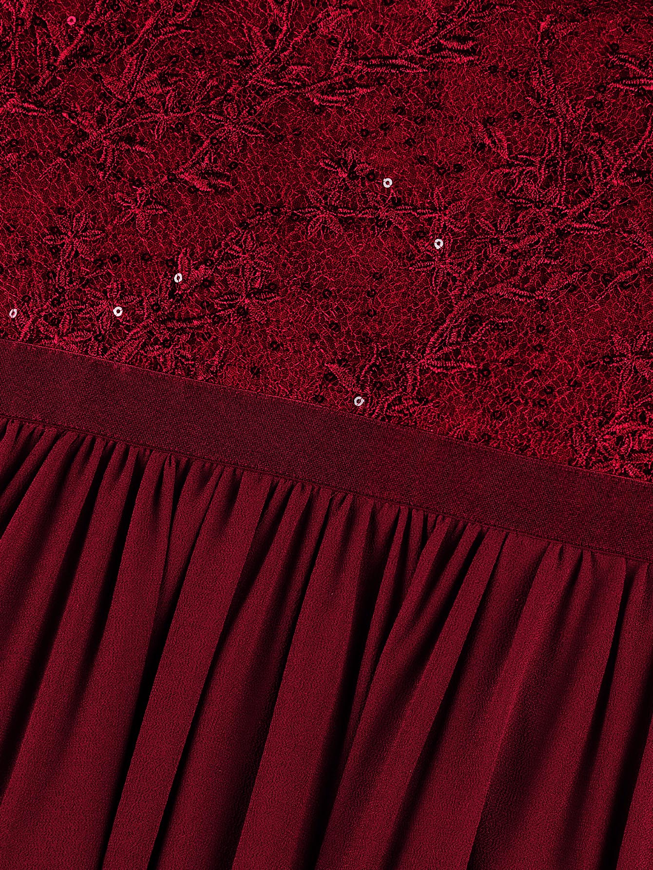 MIUSOL Sequin Insert Contrast Lace Maxi Formal Dress | SHEIN UK