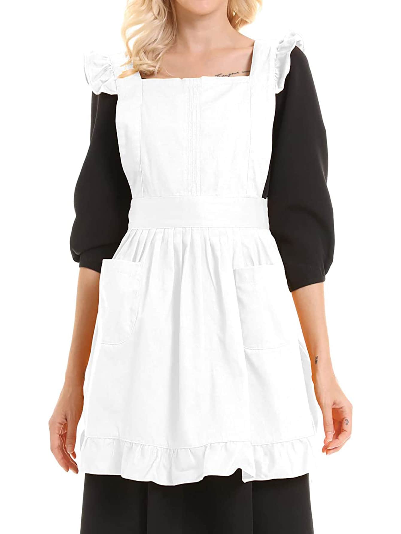 1pc Ruffle Trim Apron | SHEIN USA