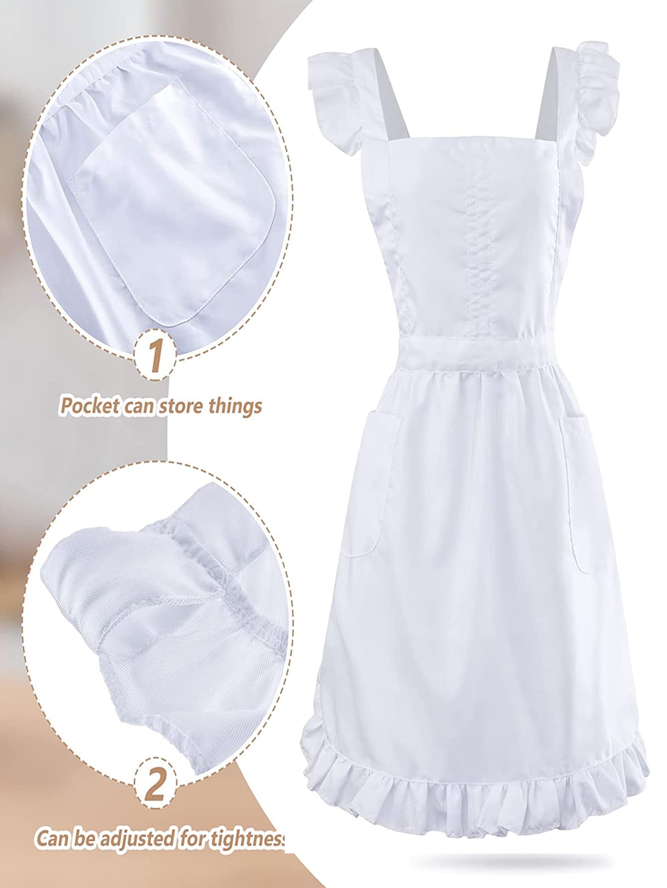 1pc Ruffle Trim Apron | SHEIN USA