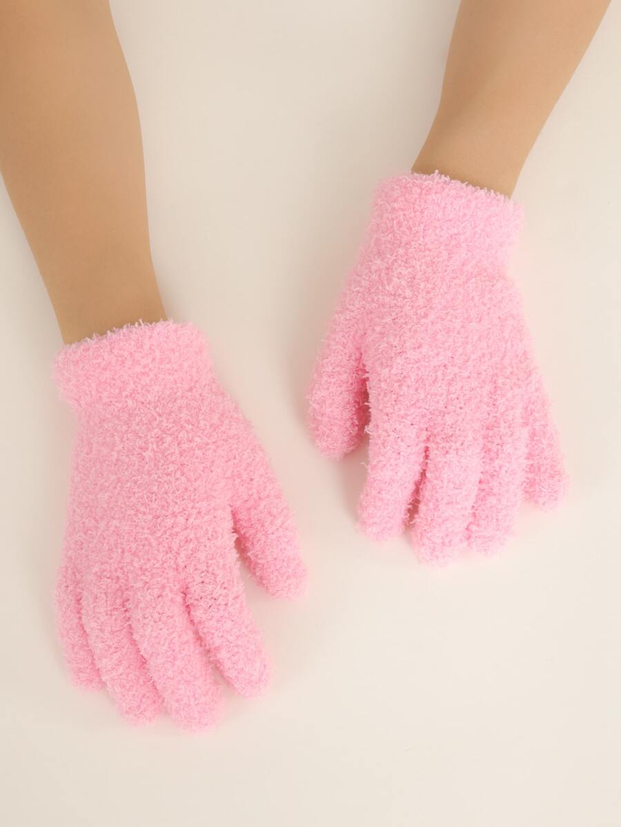 Solid Fuzzy Gloves | SHEIN USA