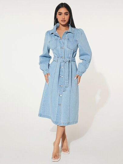 Shop Denim & Jean Dresses | Trendy Fashion | SHEIN USA