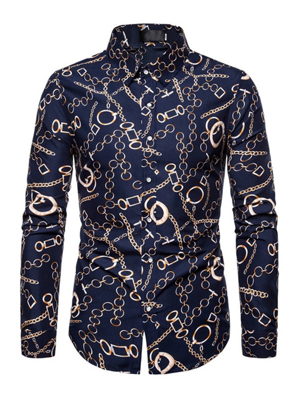 NITAGUT Men Chain Print Shirt | SHEIN South Africa