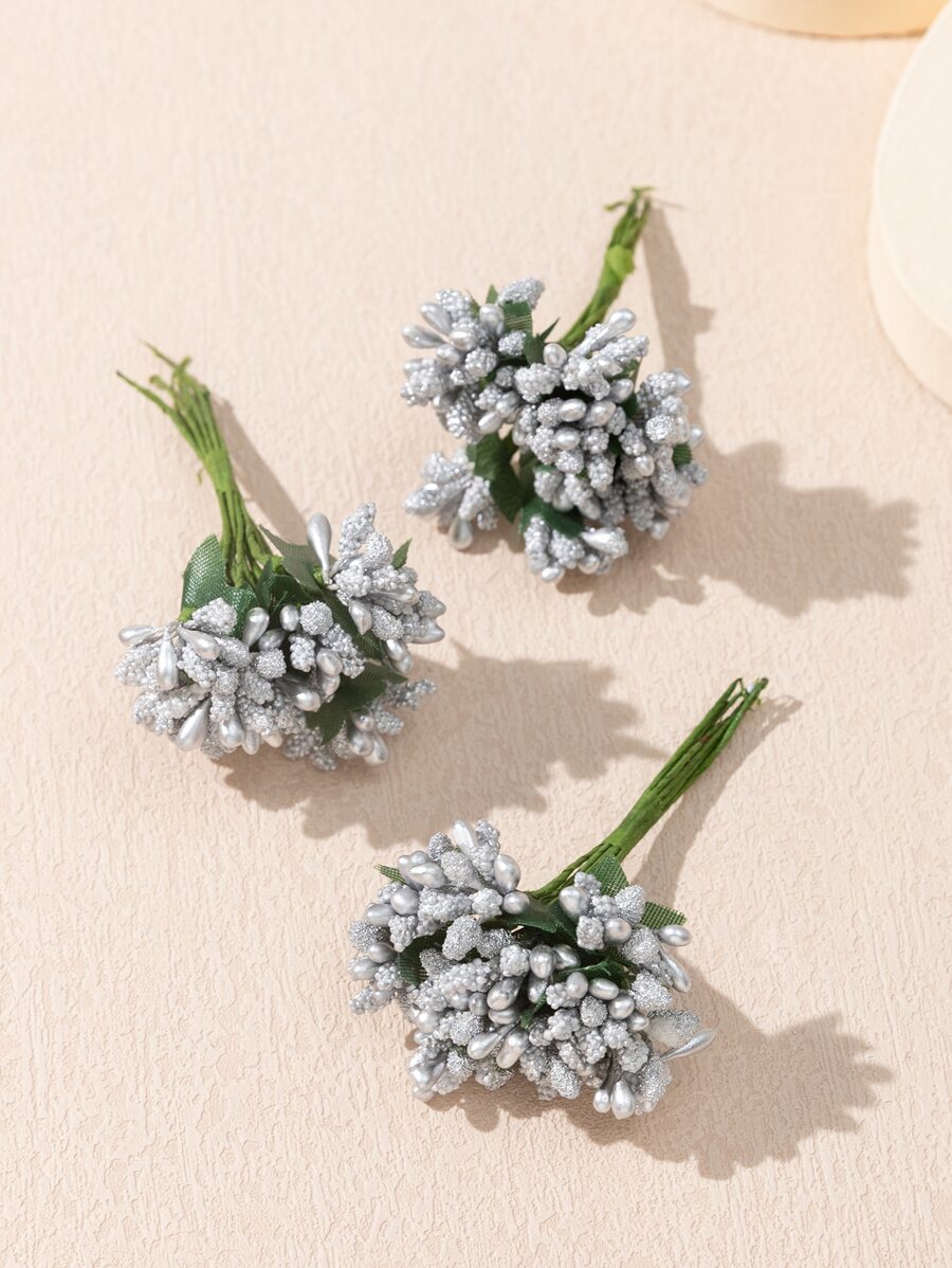 12pcs Artificial Bouquet, Simple Plastic Mini Fake Flower For Home ...