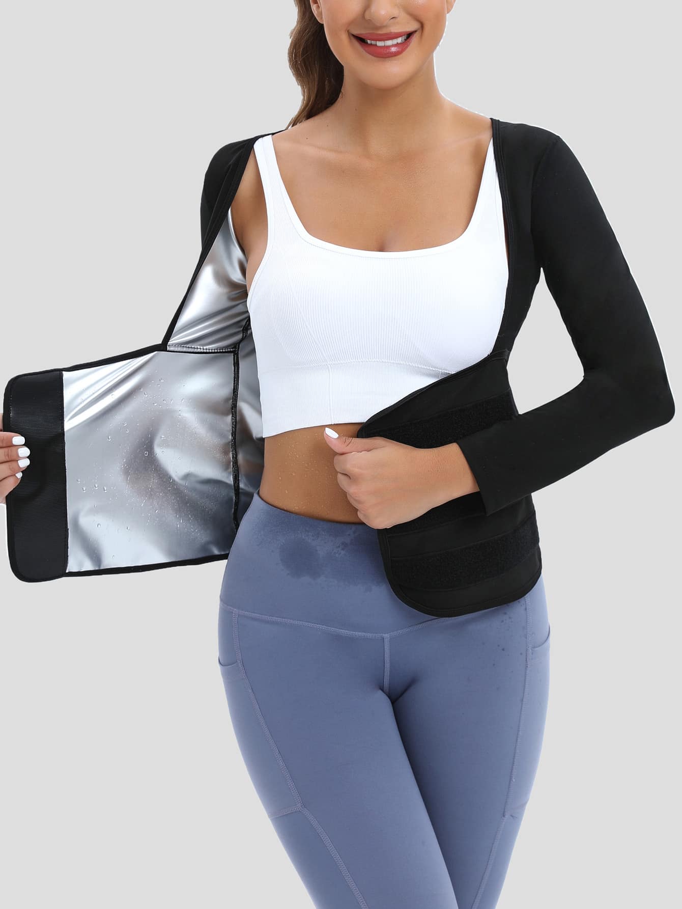 Sports Outdoor PU Polyurethane Sports Sweat Corset Shapewear Waist ...