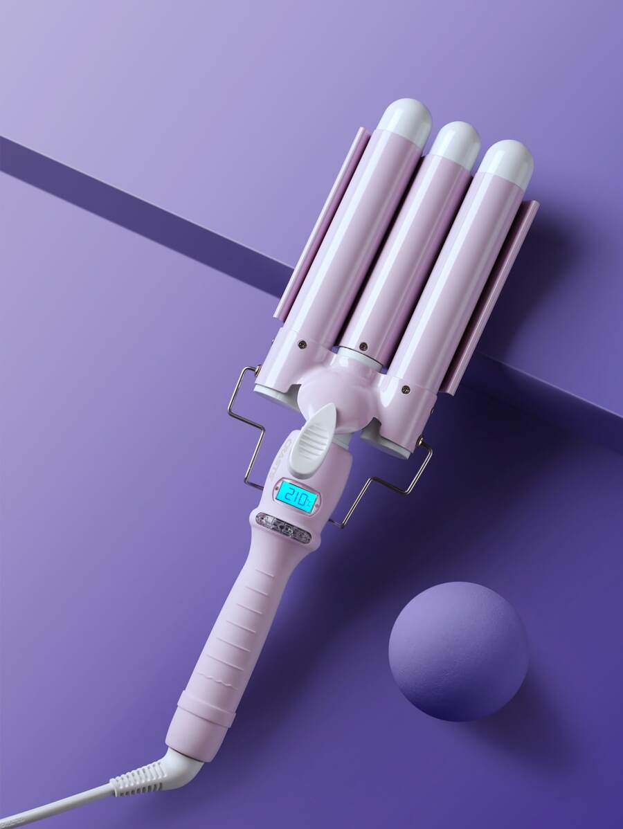 Trendy Color Triple Barrel Waver Hair Curling Iron, 28mm Jumbo Size ...