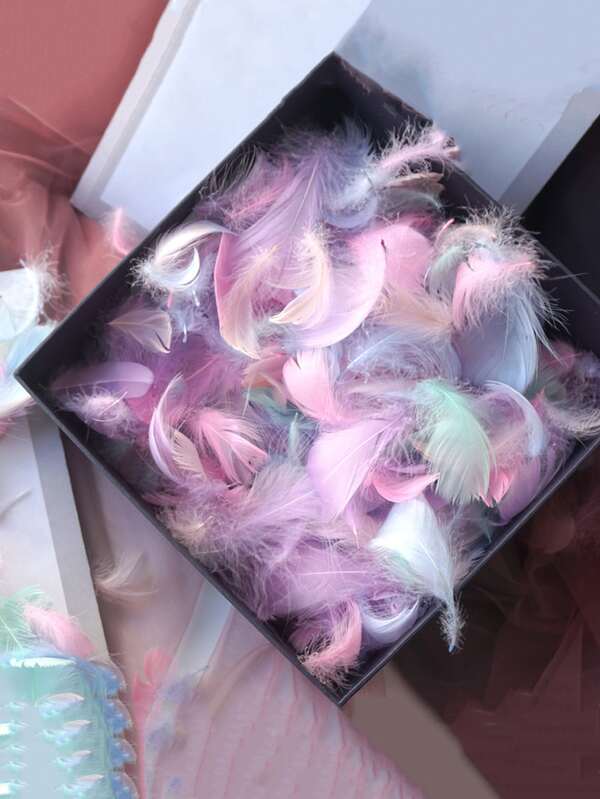 100pcs Feather Gift Box Filler, Modern Color Block Gift Filler For Gift ...