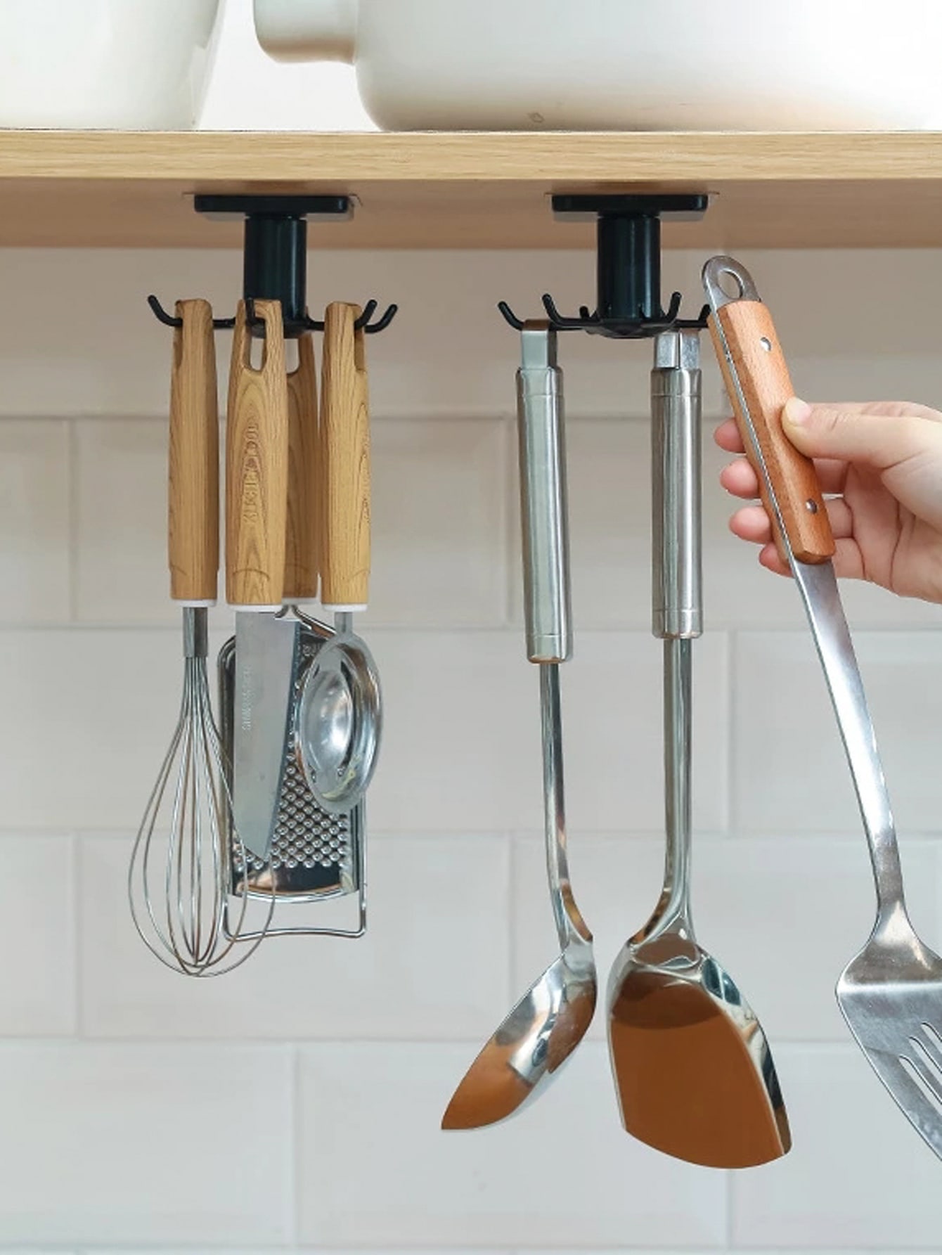 1pc Punch-free Rotatable Hanging Storage Rack