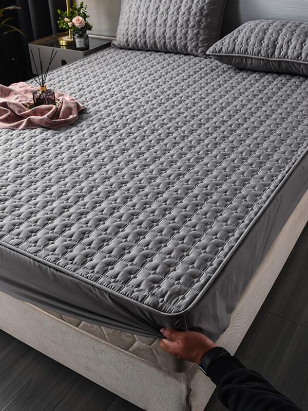 Quilted Detail Fitted Sheet | SHEIN USA