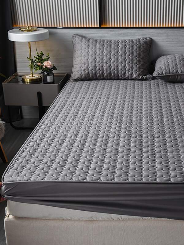 Quilted Detail Fitted Sheet | SHEIN USA