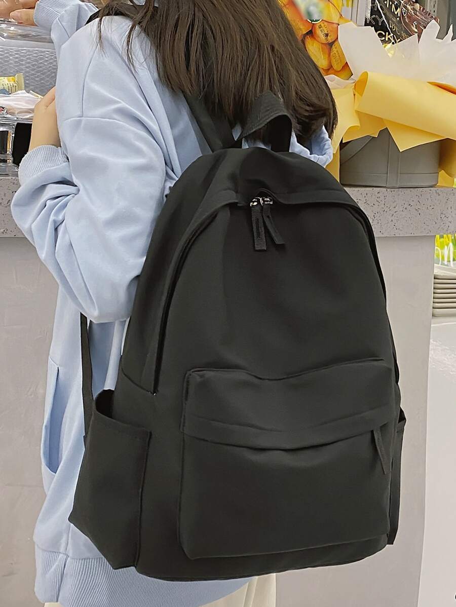 Pocket Front Functional Backpack School Bag Bookbag For School Outdoors ...