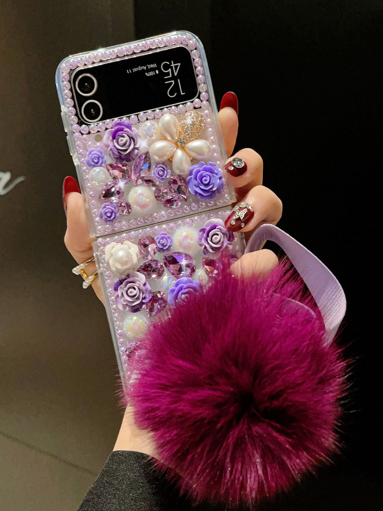 Rose Series Flip Bling Phone Case | SHEIN USA