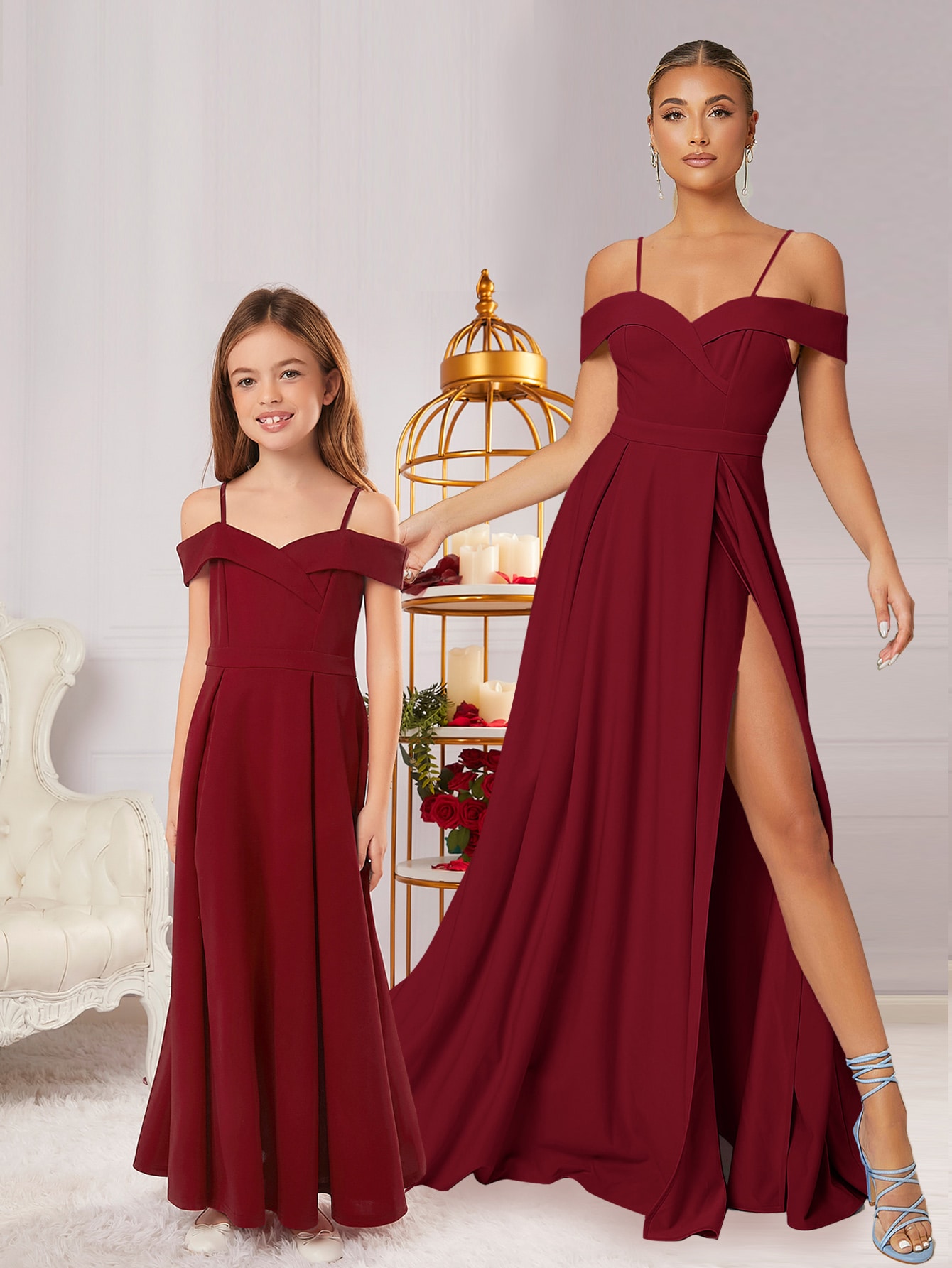 SHEIN Kids Nujoom Robe De Soirée Élégante Et Magnifique Pour Les Filles ...