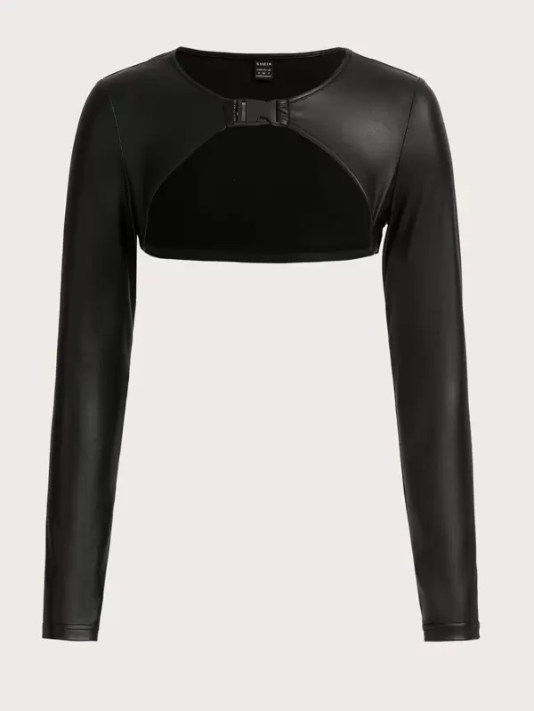 Shein Icon Solid Super Crop Top Without Bra Shein Usa