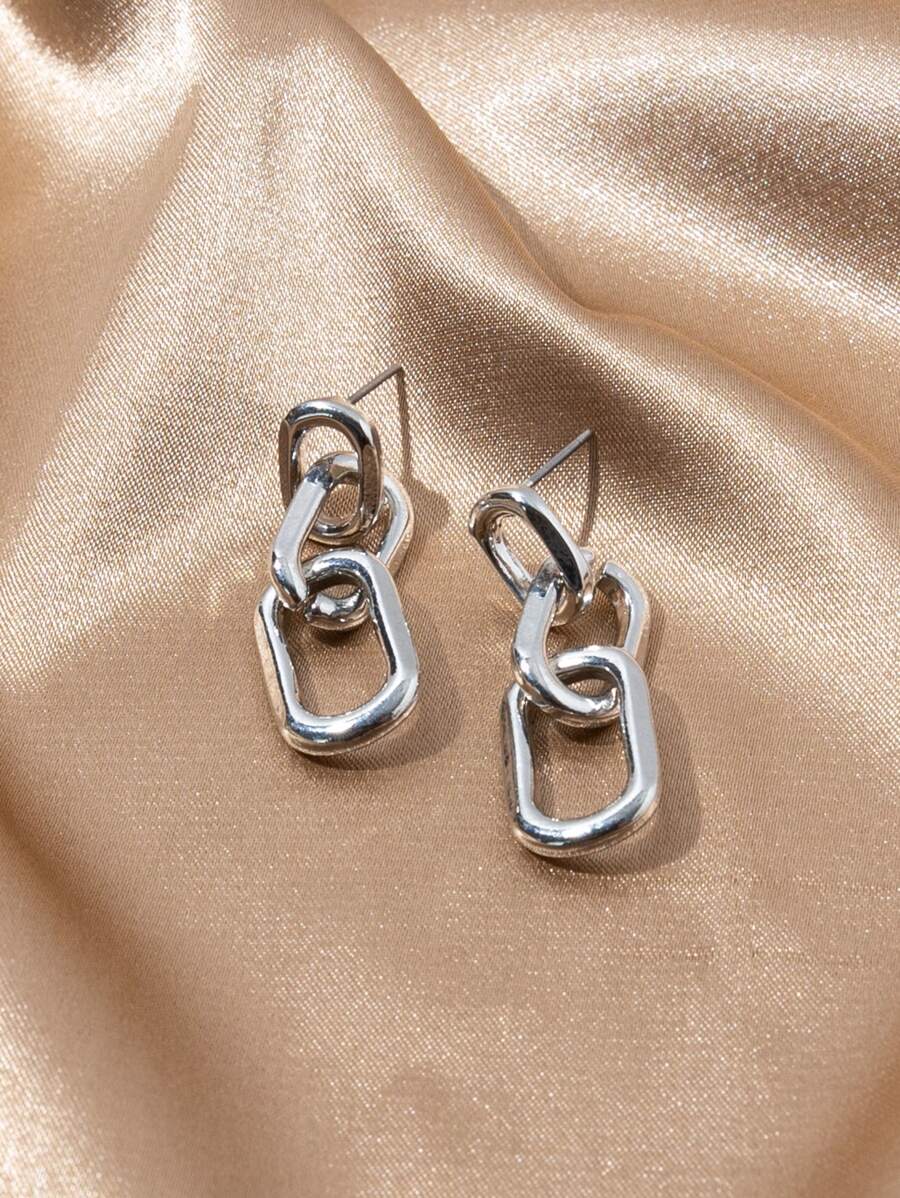Chain Design Drop Earrings | SHEIN USA