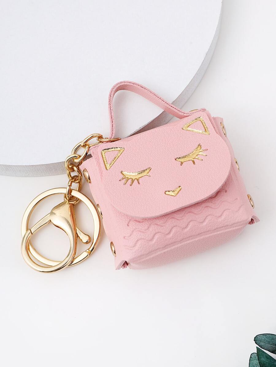 Metallic Cat Pattern Bag Charm Keychain | SHEIN USA
