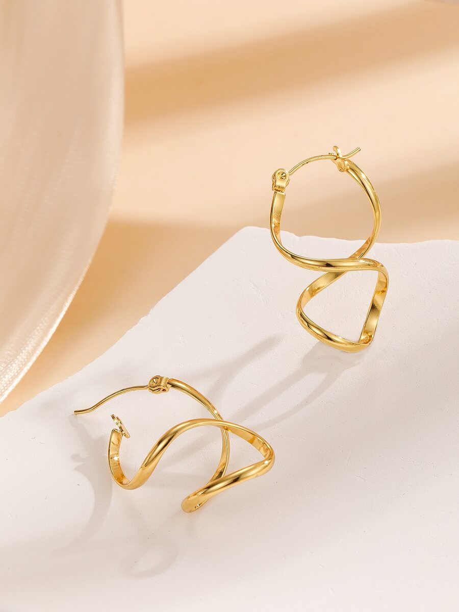Infinity Symbol Design Hoop Earrings | SHEIN USA