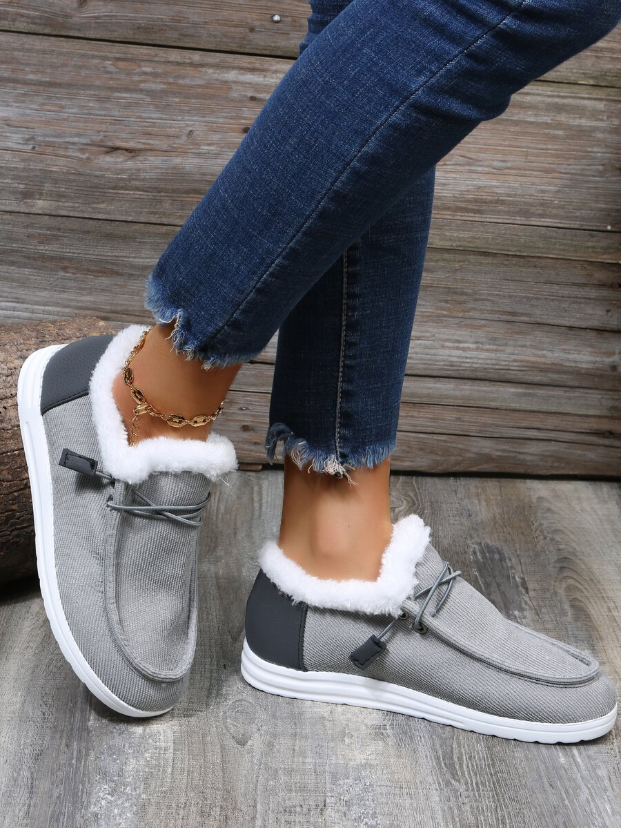 Lace-up Front Thermal Lined Shoes | SHEIN USA