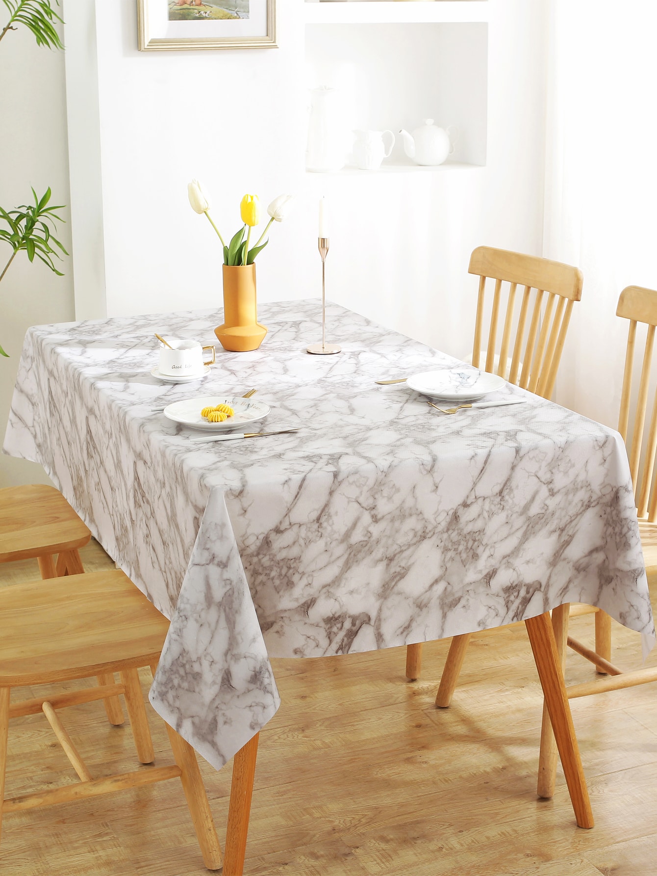 Marble Pattern Waterproof Tablecloth