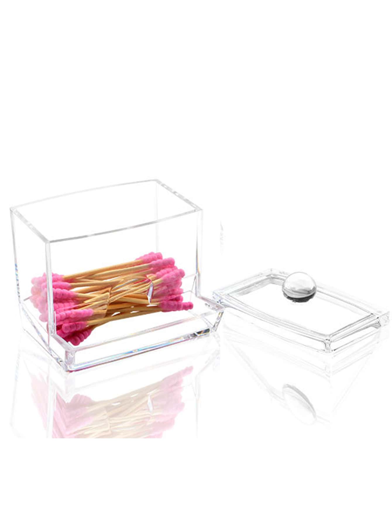 1pc Acrylic Swabs Storage Holder, Swabs Box, Facial Pads Holder,Clear ...