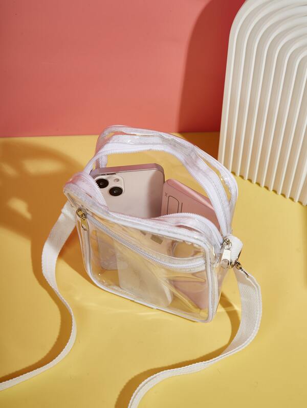 Women'S Mini Clear Beach Crossbody Phone Bag Stadium Bag, Stadium ...