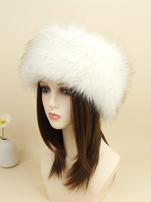 Solid Fuzzy Winter Fluffy Visor Hat | SHEIN USA
