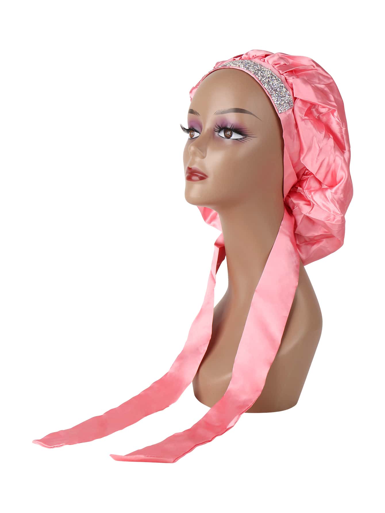 1pc Rhinestone Decor Satin Wig Cap | SHEIN USA