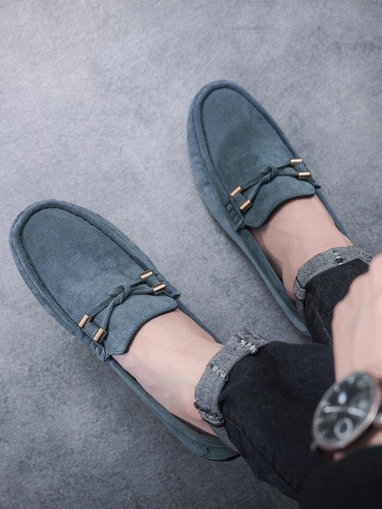 أحذية لوفر تفاصيل معقود كاجوال للرجال