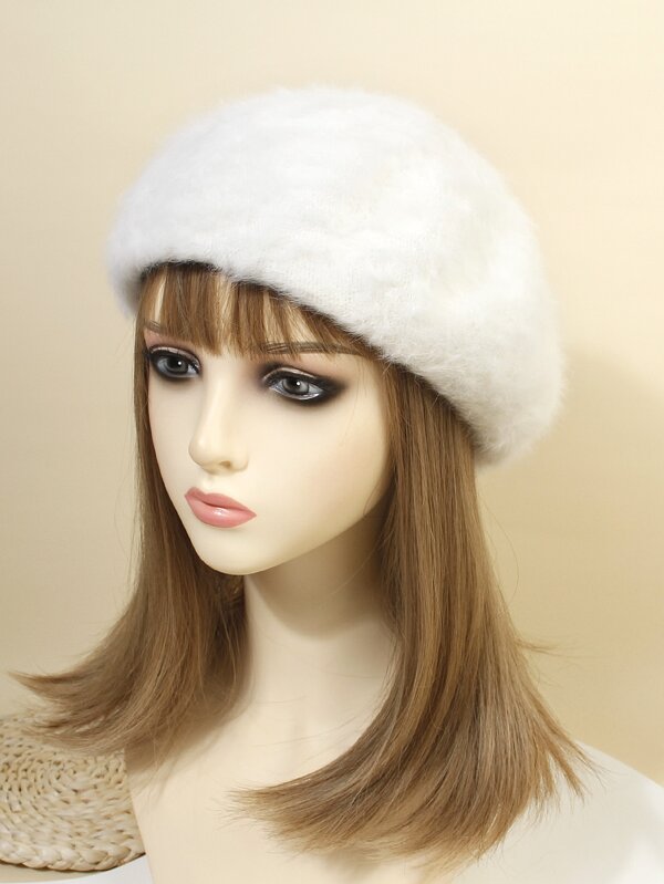 Solid Fluffy Beret | SHEIN USA