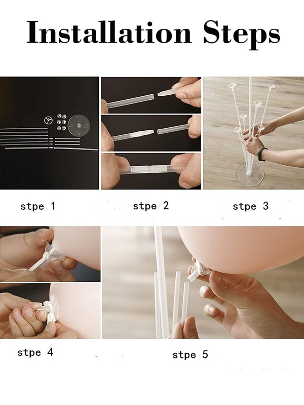 23pcs Plastic Balloon Stand Set, Transparent Table Desktop Balloon ...