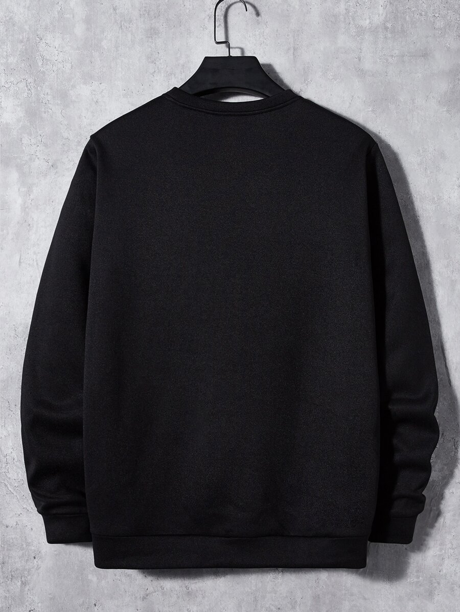 Manfinity Urbanchill Men Astronaut Print Sweatshirt Crew Neck Black